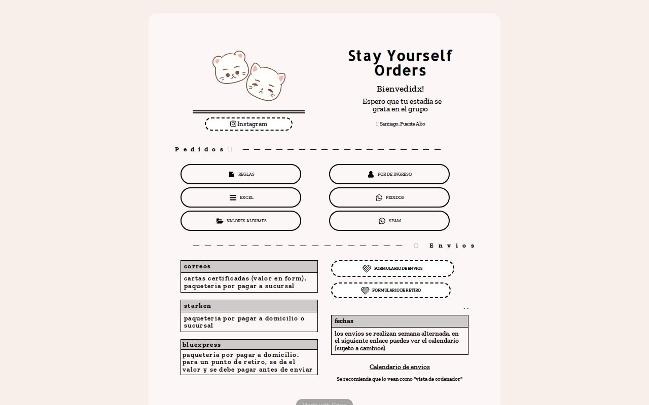 Stay Yourself Orders